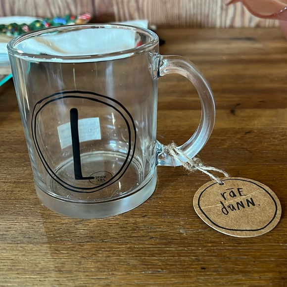 Rae Dunn | Kitchen | New Monogram L Rae Dunn Glass Mug | Poshmark